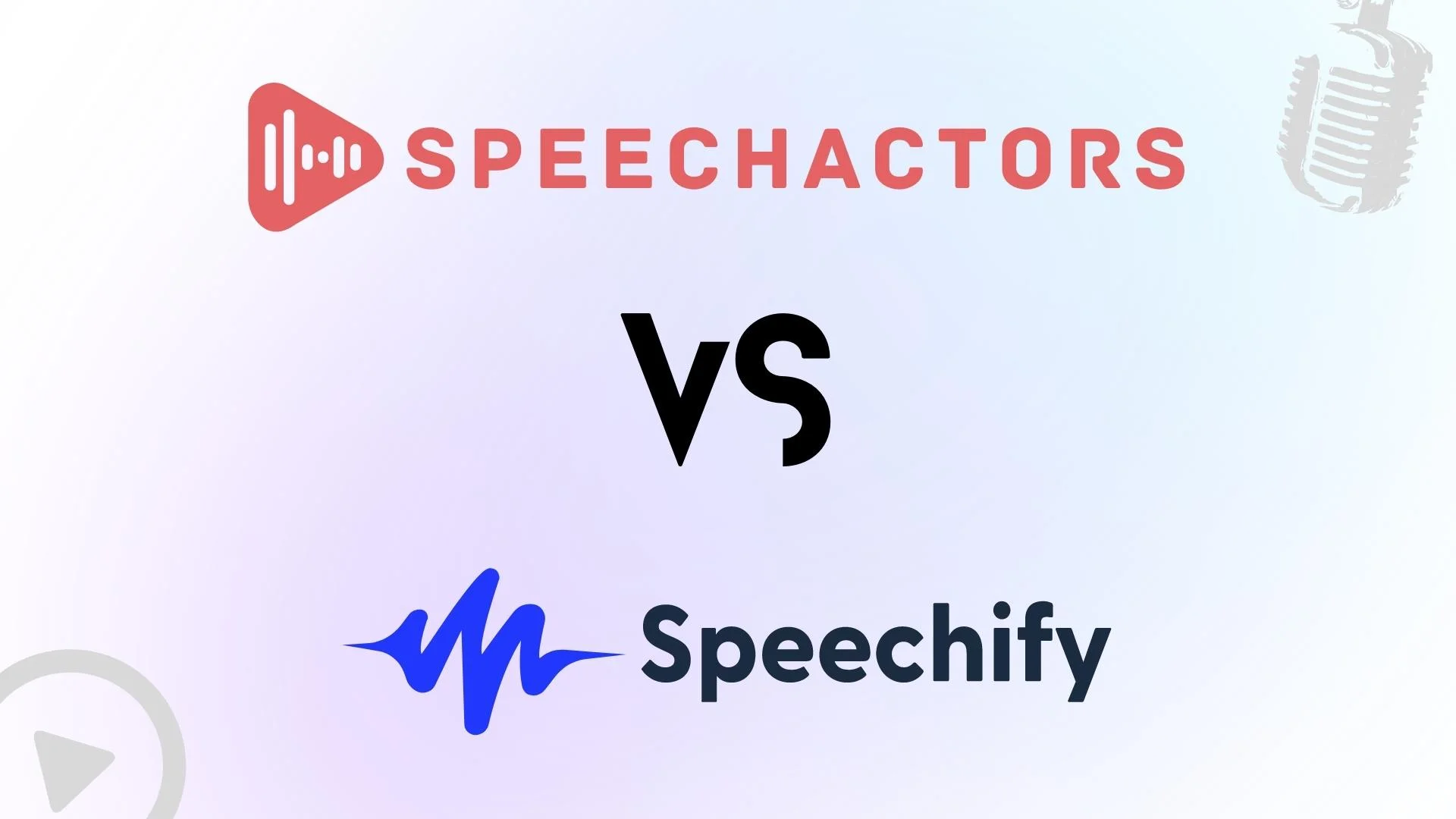 Speechactors VS Speechify Speechactors VS Speechify